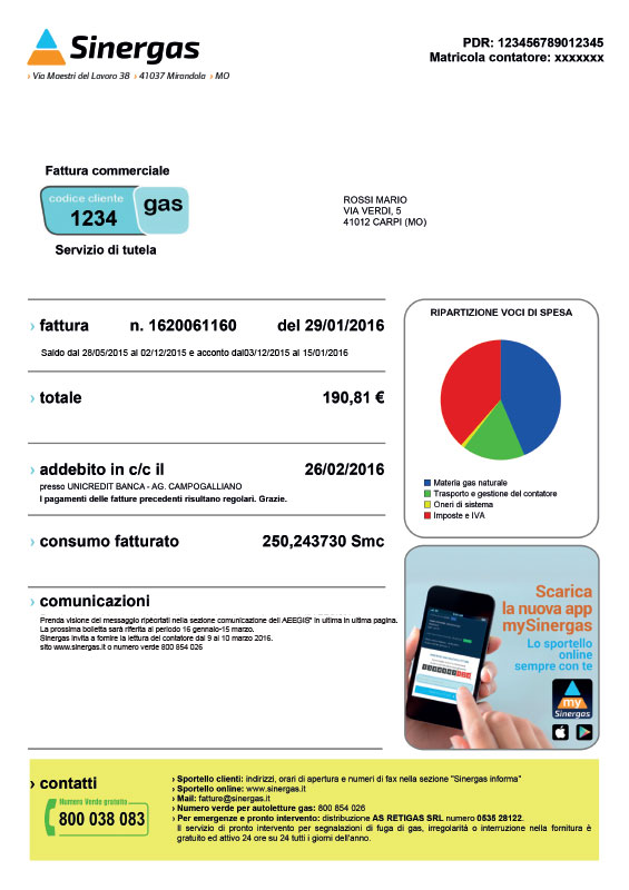 La bolletta 2.0 | Sinergas